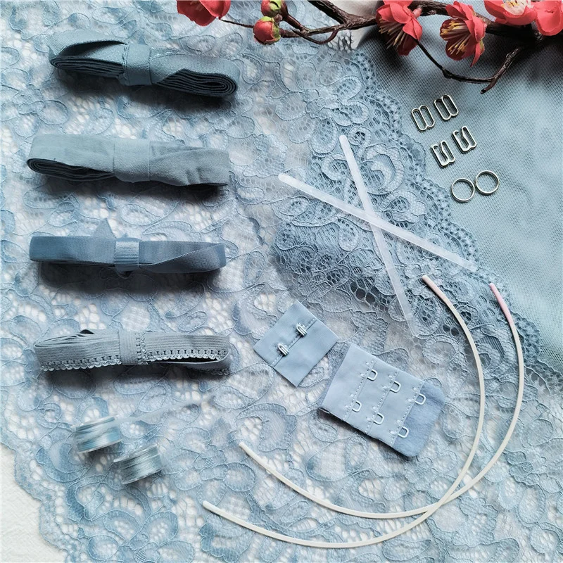 Various-Light-Blue-Pattern-Underwear-Seven-Piece-Set-Accessories-Fabric ...
