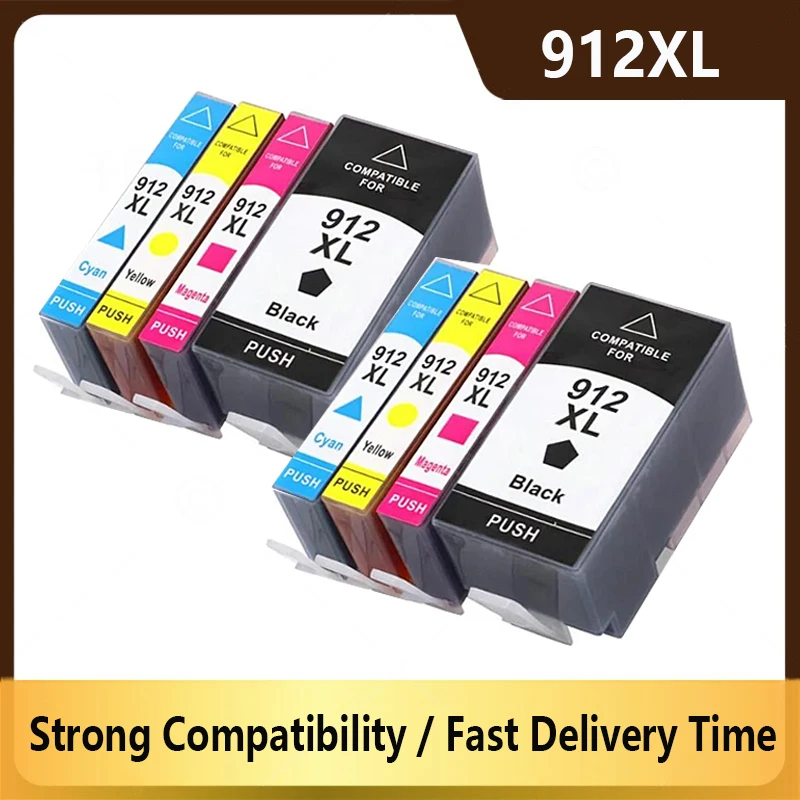 912XL 912 Compatible Ink Cartridge For HP OfficeJet 8010 8012 8013 8014 ...