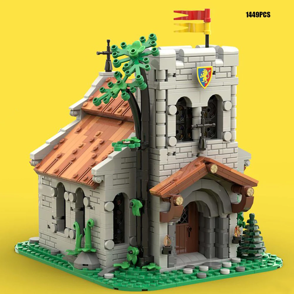 1449-PCS-NEW-MOC-Building-blocks-Lion-King-Church-lion-shield-Retro ...