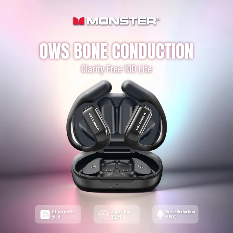 Monster-Clarity-Free-100-Lite-OWS-Bone-Conduction-Headphone-fones-de ...