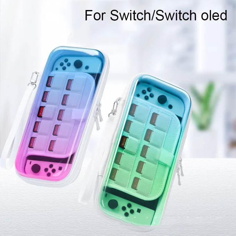 For-Switch-oled-Storage-Bag-Transparent-Gradual-Change-Color-Protective ...