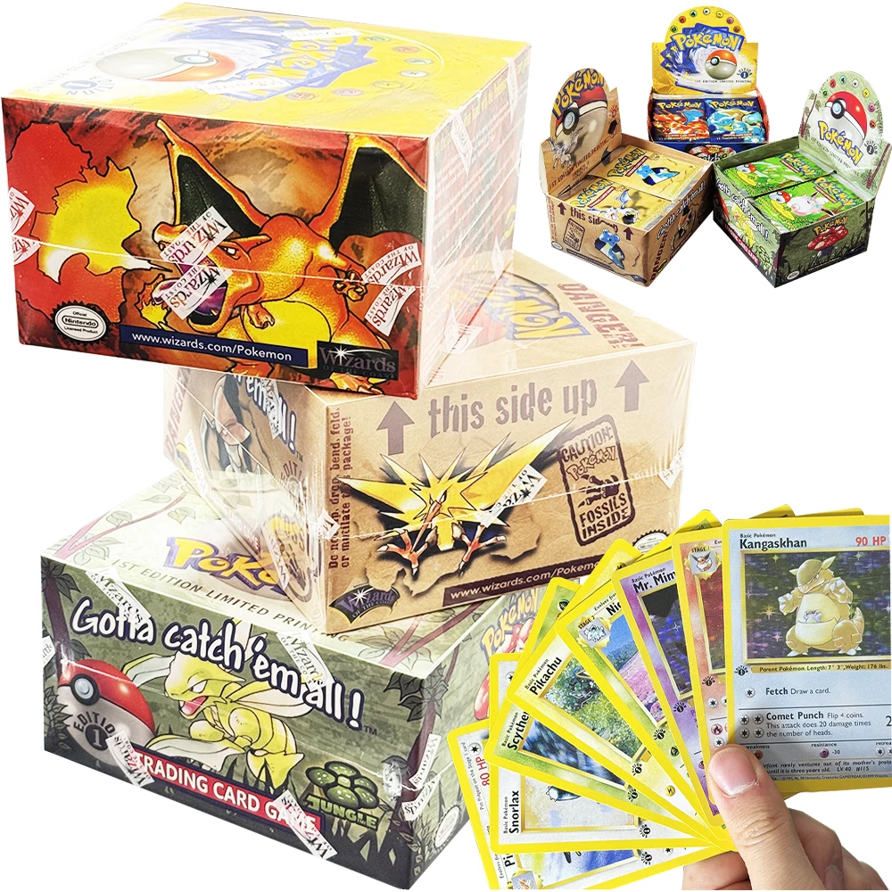Pokémon PTCG Game Cards Retro rare Booster Packs Base Fossil Jungle 9 ...