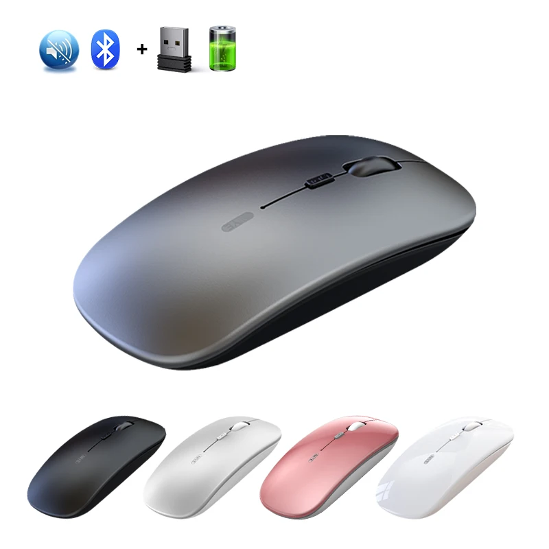 Wireless Mouse Computer Bluetooth Mouse Silent PC Mause Rechargeable ...