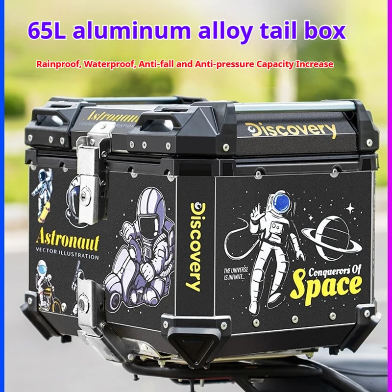 45L56L65L-Aluminum-Alloy-Motorcycle-Rear-Trunk-Universal-Top-Rear ...