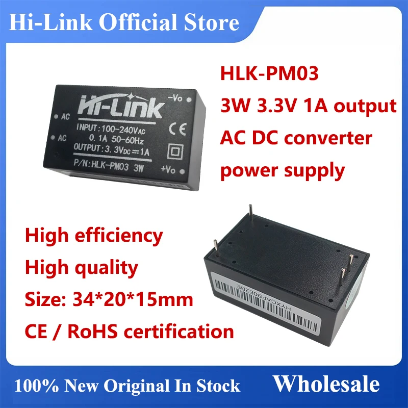 Hi-Link-Manufacturer-3W-3-3V-1A-AC-DC-Power-Supply-HLK-PM03-Isolated ...