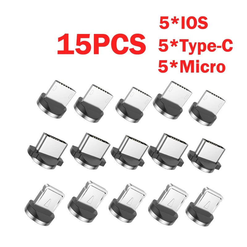 15PCS-30PCS-Pack-Magnetic-Cable-Tips-For-Type-C-Micro-USB-IOS-Plugs ...