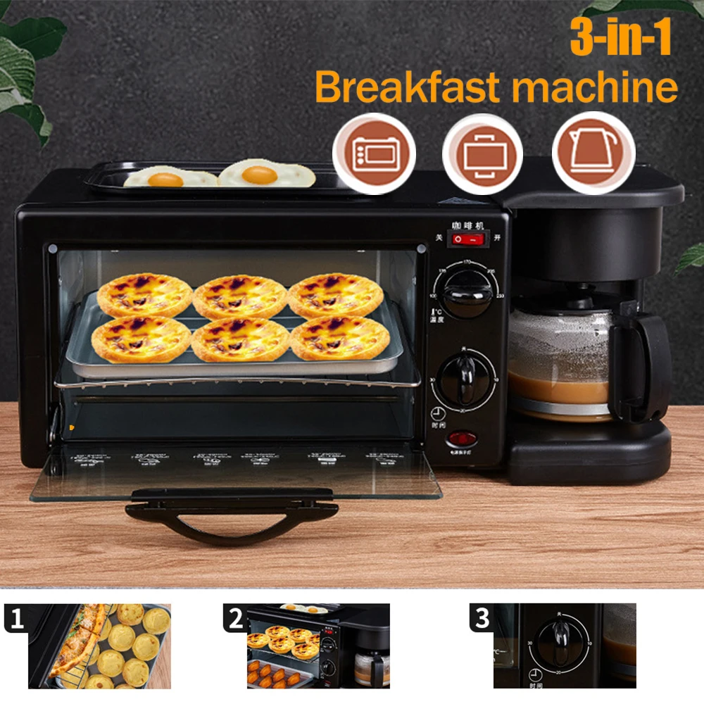 Tabell 3 In 1 Breakfast Machine Bread Maker Toaster Electric Mini Oven ...
