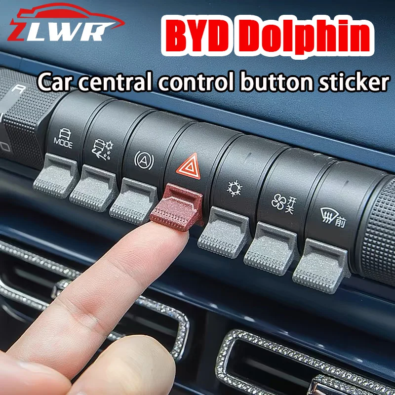 ZLWR-BYD-Dolphin-Car-central-control-button-stickers-car-button ...