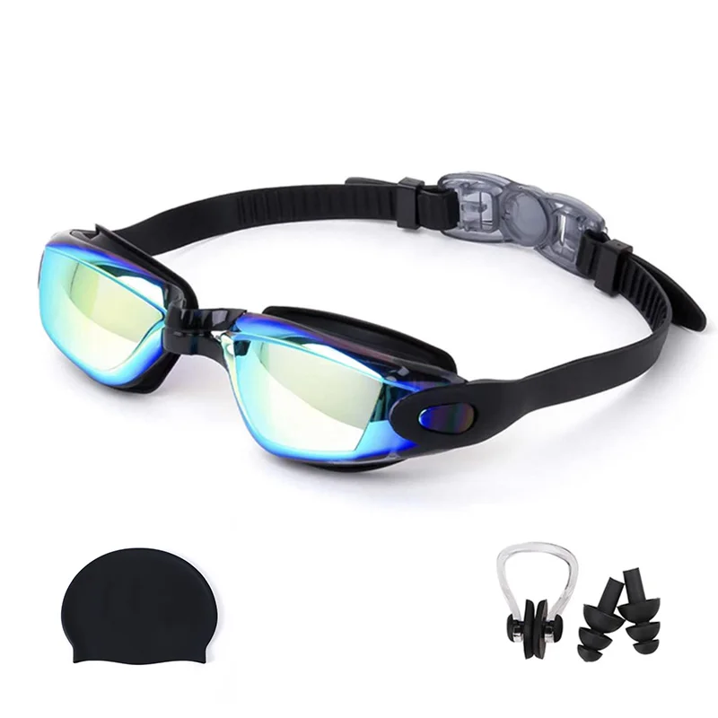 Swimming-Goggles-With-Swim-Cap-Earplug-Swim-Glasses-Anti-Fog-UV ...