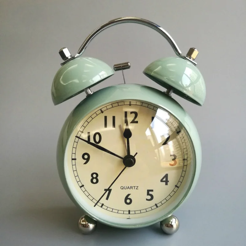 Japanese-and-Korean-Metal-Alarm-Clock-Mute-Bedroom-Bedside-Clock ...