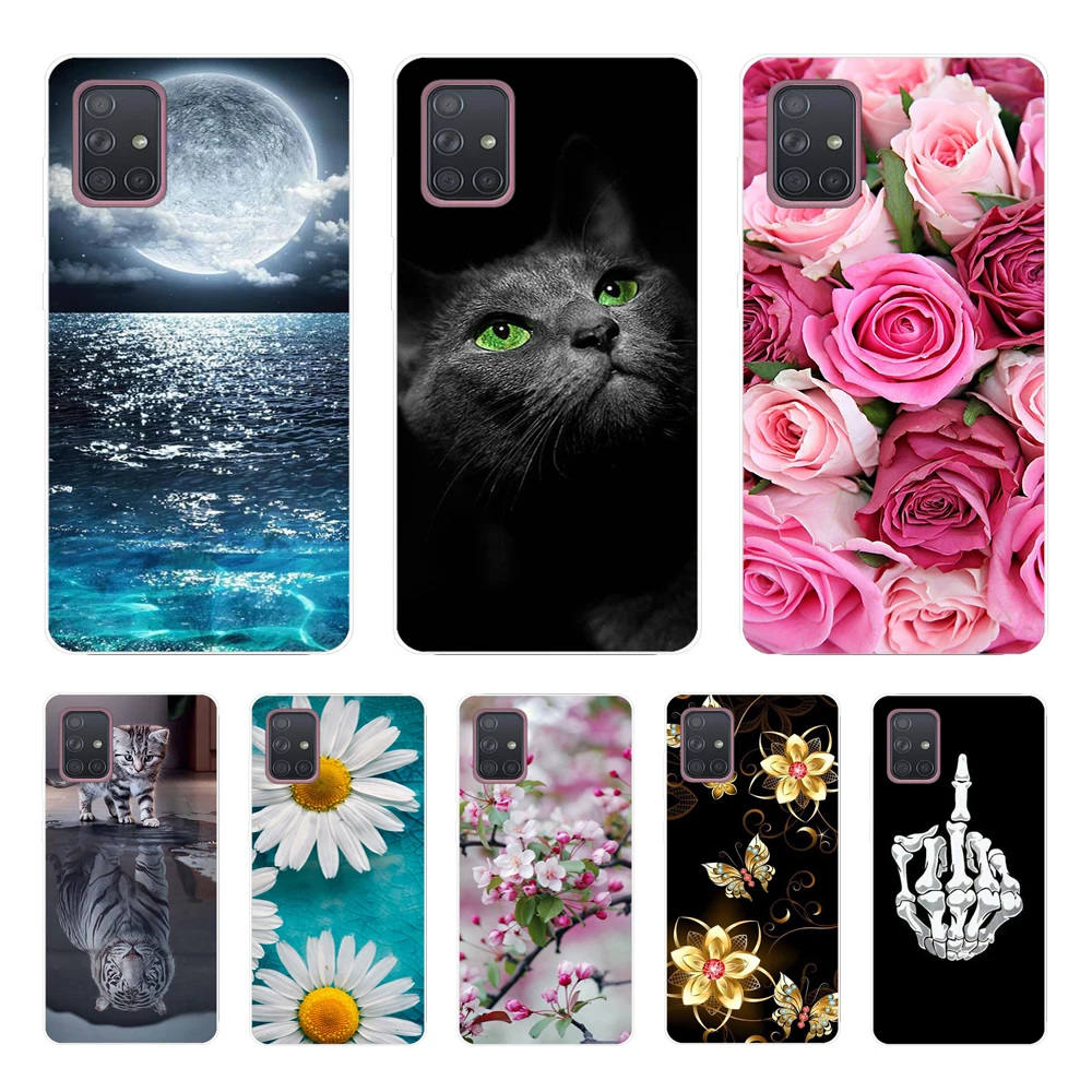 For Samsung Galaxy A51 A71 Case Soft Silicone Cute Cartoon Panda Phone ...