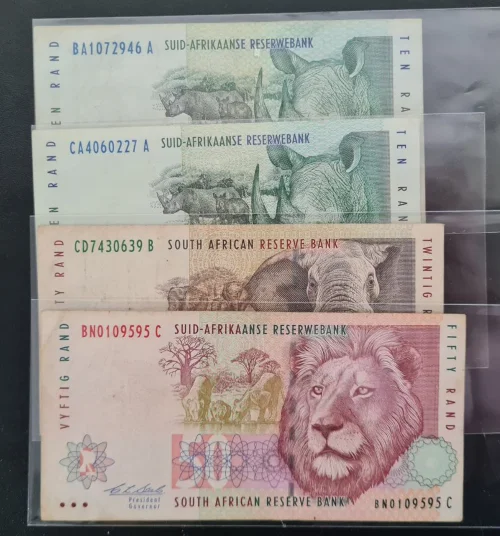 1992-1999-South-Africa-10-50-Rand-Original-Notes-Fuera-De-uso-Ahora ...