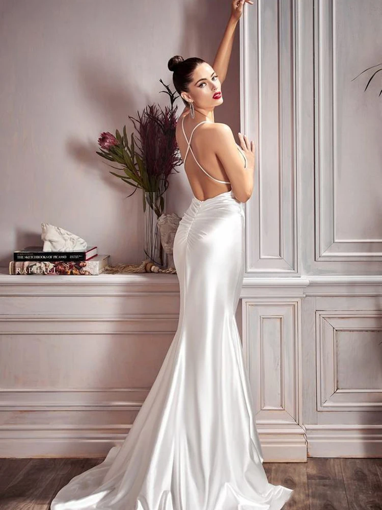 White Backless Cocktail Dress