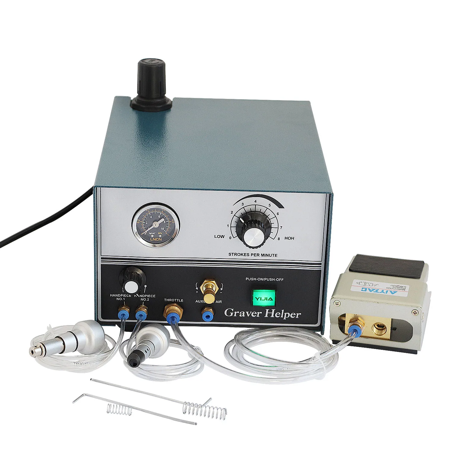 Double-Ended-110-220V-Pneumatic-Engraving-Machine-Graver-Helper-Jewelry ...