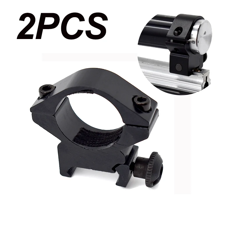 2PCS Professional Hunting Scope Mounting Ring Flashlight Bracket Sight ...