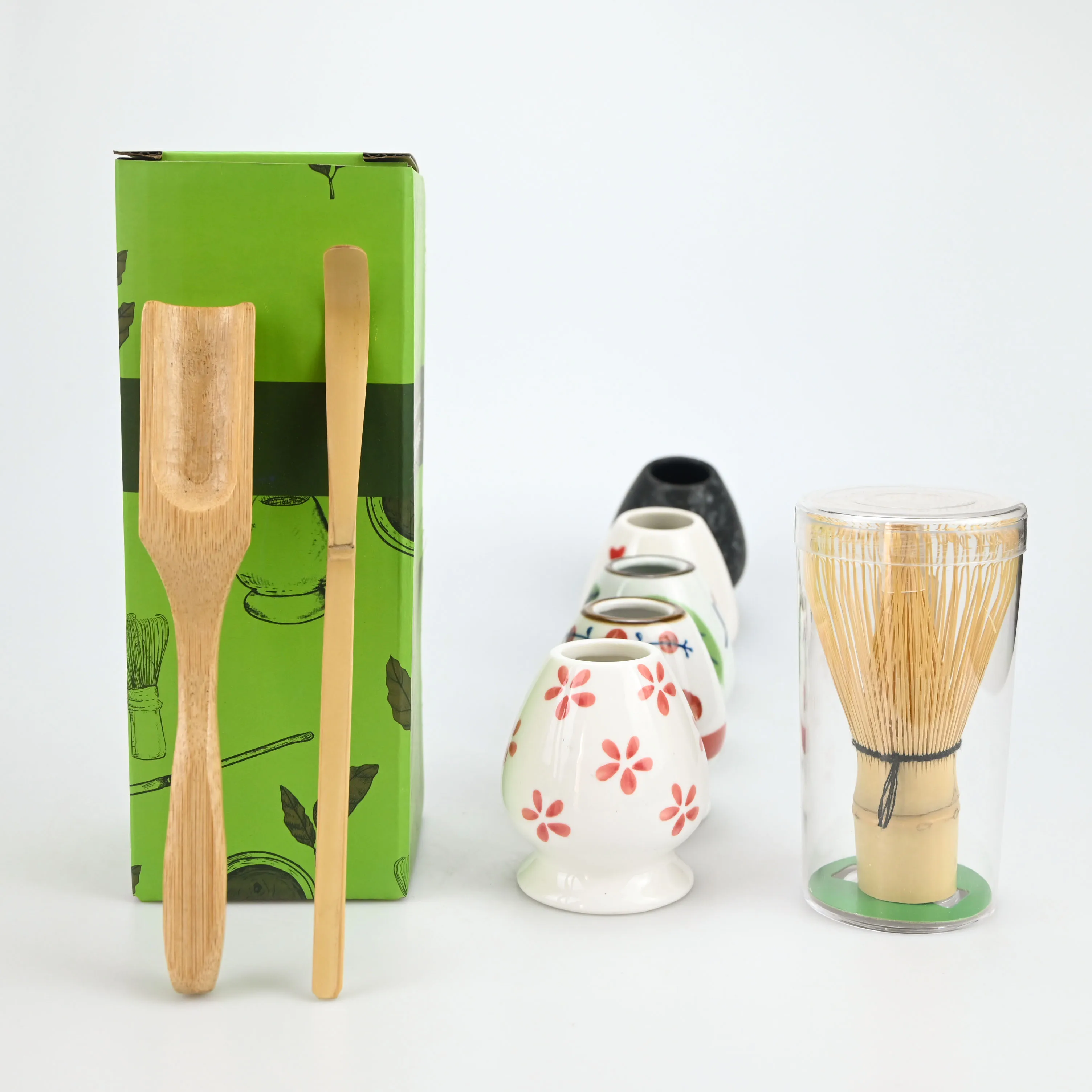4PCS/Set Japanese-style Matcha Tool Set, Chasen Stand, Tea Scoop, Tea ...