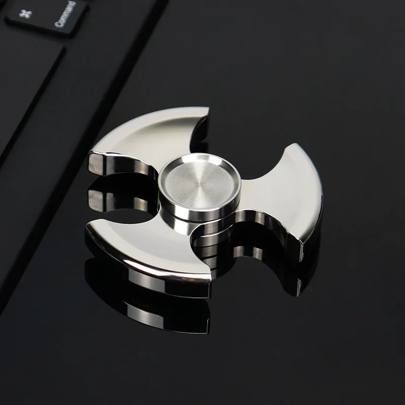 Stanless Steel Fidget Spinner Adults Decompression Fingertip Gyro ...