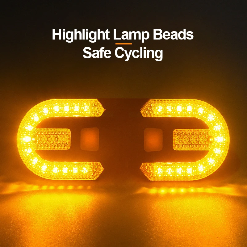 Bike Turn Signal Rear Light Remote Lights LED Rechargeable USB Bicycle ...