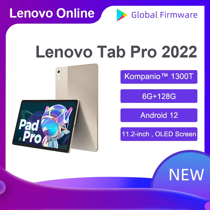 Global firmware lenovo tab p11 pro 2022 kompanio 1300t 6 + 128g 8200mah 11.2 "2560*1536 oled 120 ...