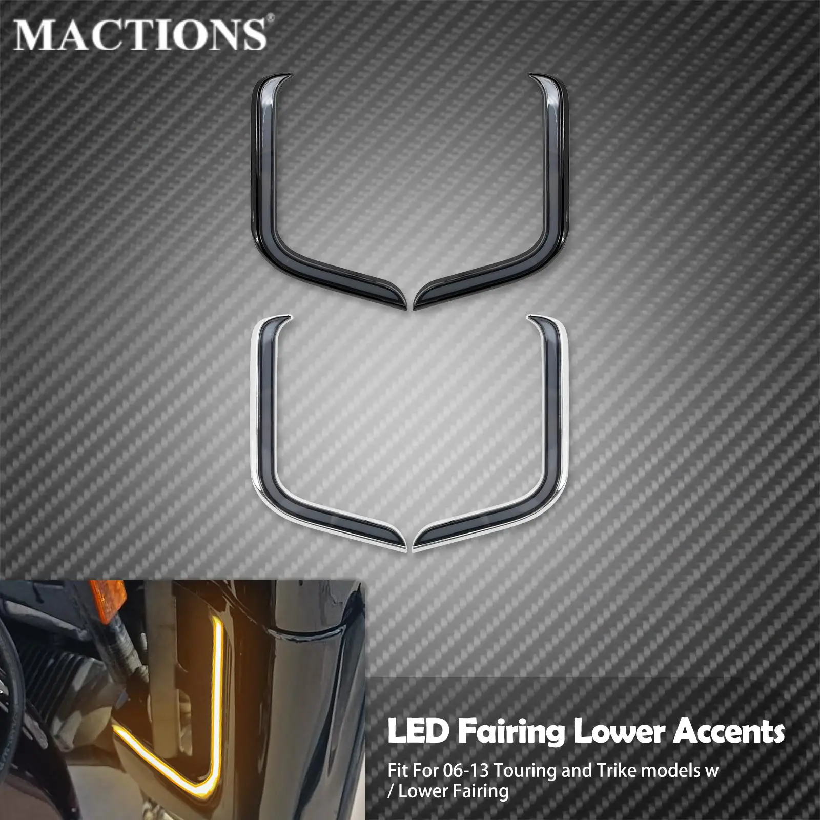 Motorcycle-Lower-Fairing-Grills-LED-Turn-Signal-Light-For-Harley ...