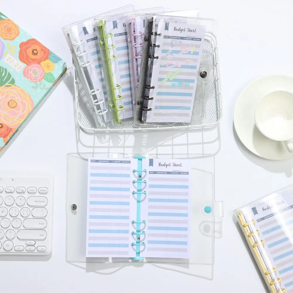 A5 A6 Transparent PVC Loose-Leaf Notebook Cover Folder Macaron Color 6 ...