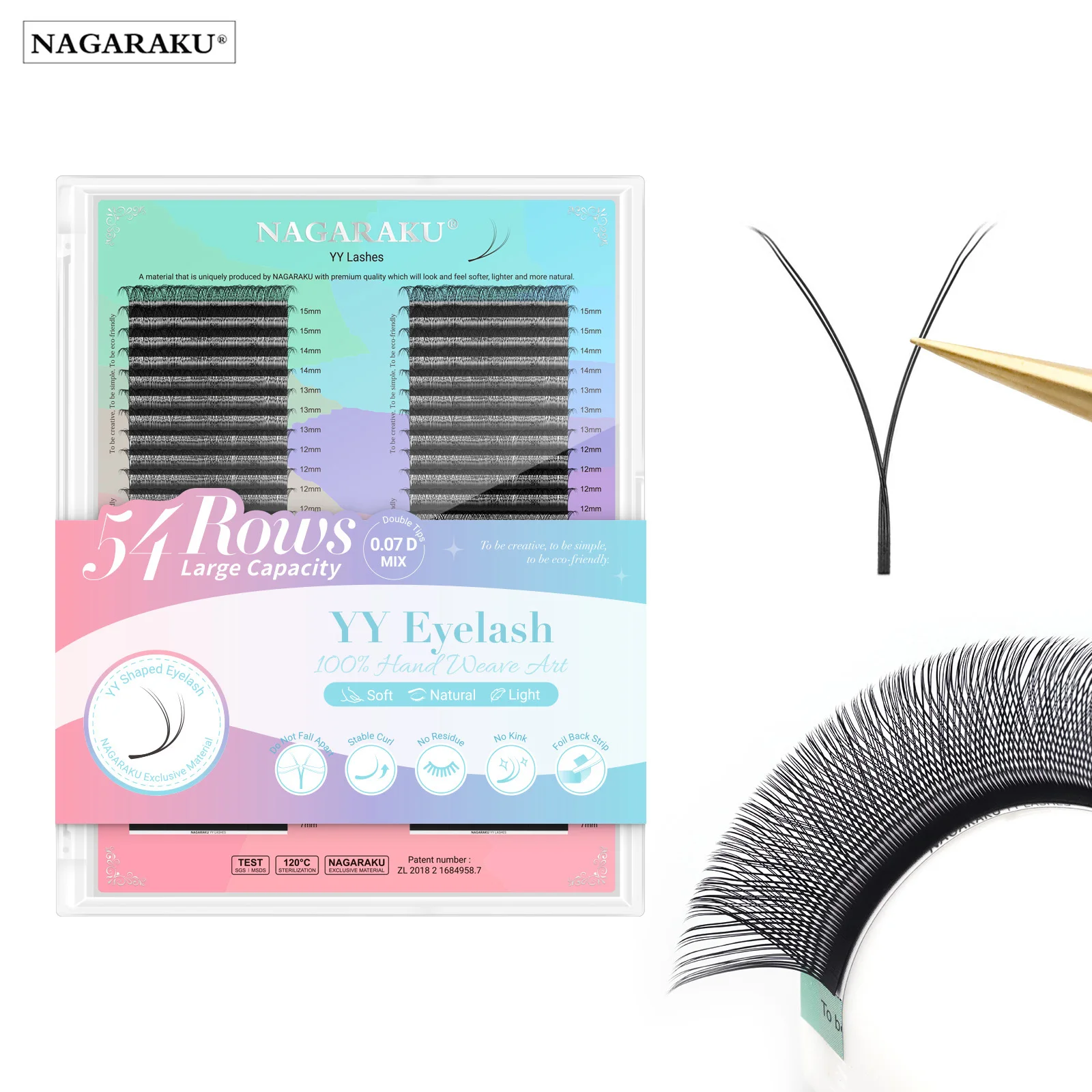 NAGARAKU-6480fans-YY-Eyelash-Extensions-High-Capacity-54-Rows-Handwoven ...