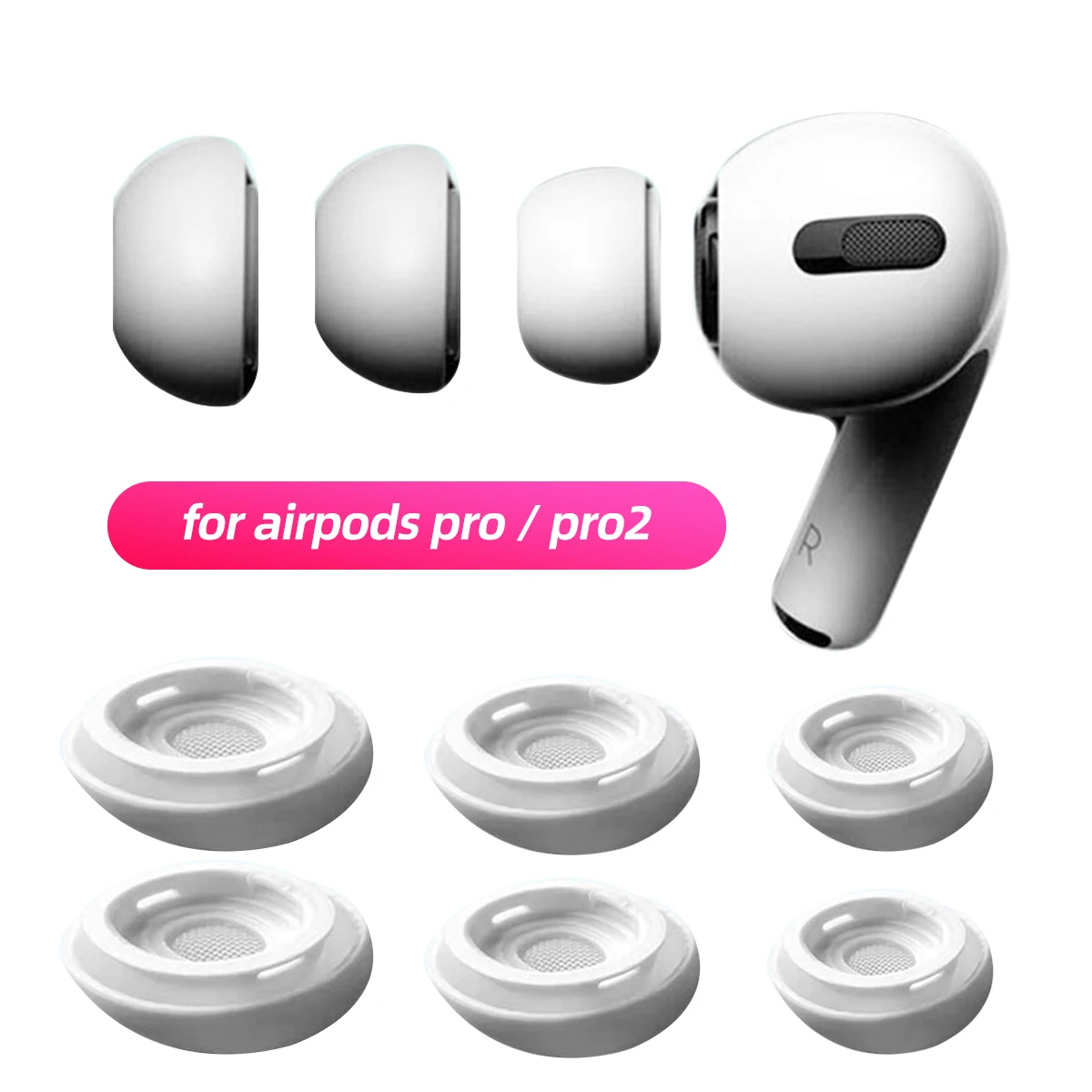 Soft-Silicone-Ear-Tip-for-Airpods-Pro-Pro2-Replacement-Earphone-Ear ...