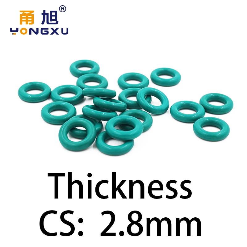 Green fluororubber O-ring FKM thickness CS2.8mm oil and pressure ...