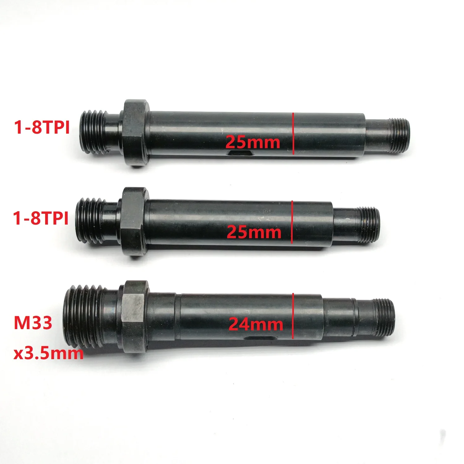 M33x3.5mm M33 1 8 1" x 8 TPI Woodworking Lathe Headstock Spindle Shaft ...
