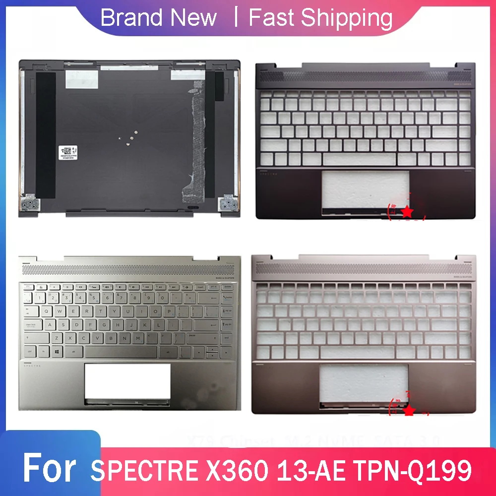 Laptop-Back-Cover-For-HP-SPECTRE-X360-13-AE-TPN-Q199-Palmrest-with-US ...