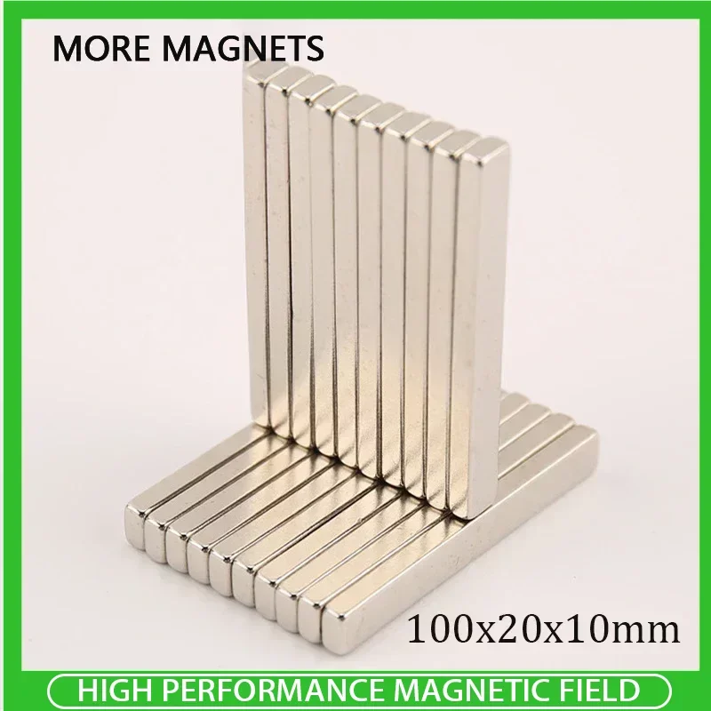 1-2-3PCS-100x20x10mm-Block-Powerful-Magnets-Long-Sheet-Neodymium-Magnet ...