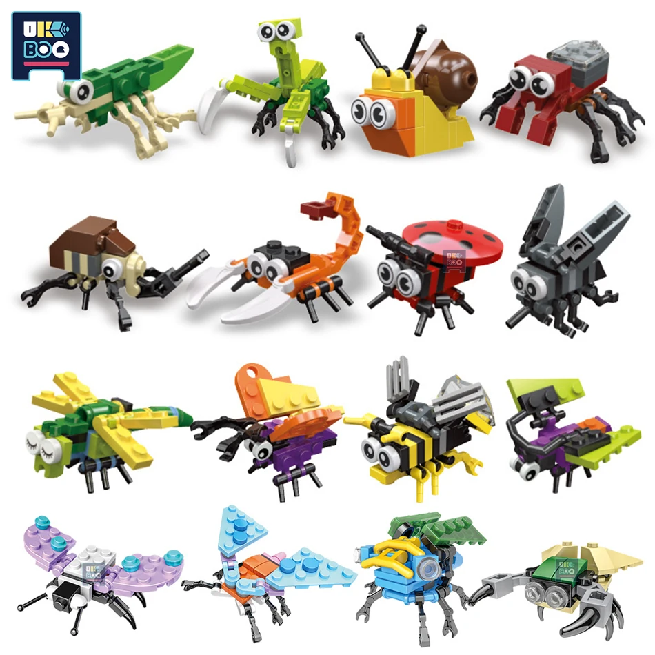 UKBOO-DIY-Insect-Kingdom-Story-Mini-Model-Dragonfly-Butterfly-Bee ...