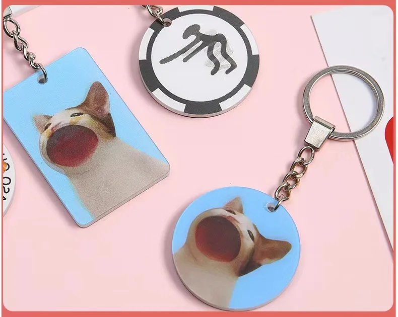 2023-Creative-Pok-Mouth-Cat-Shakes-Key-Chain-for-Women-Dynamic-Funny ...