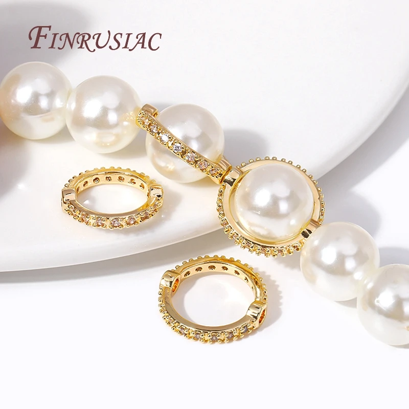 Trendy-Brass-with-Zircon-Circle-Bead-Frames-18K-Gold-Plated-Metal ...