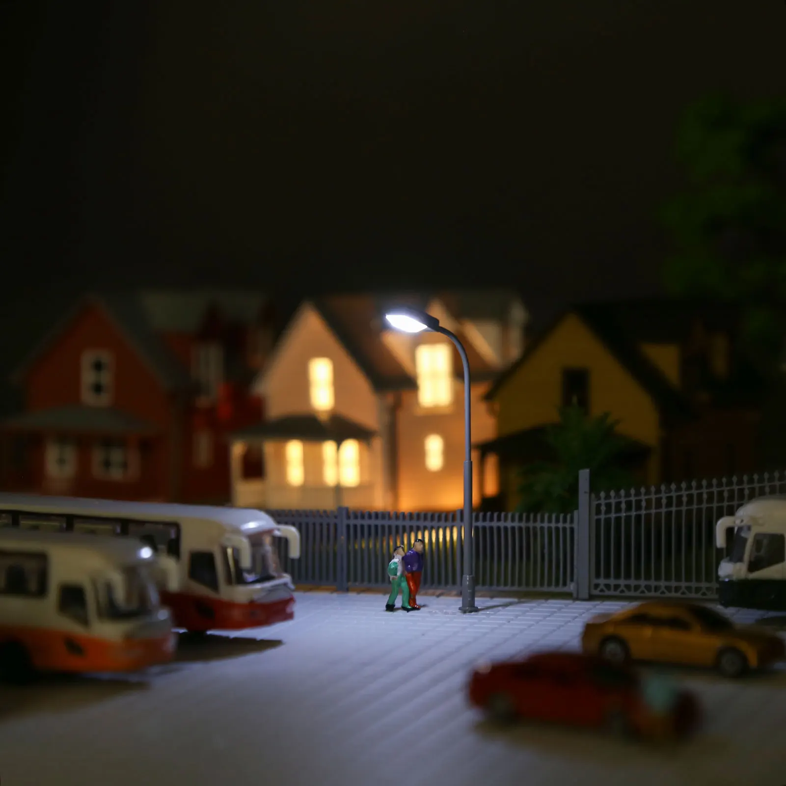 5pcs Model Trains N Scale 1:160 Metal Lamp Street Lights Bright White ...