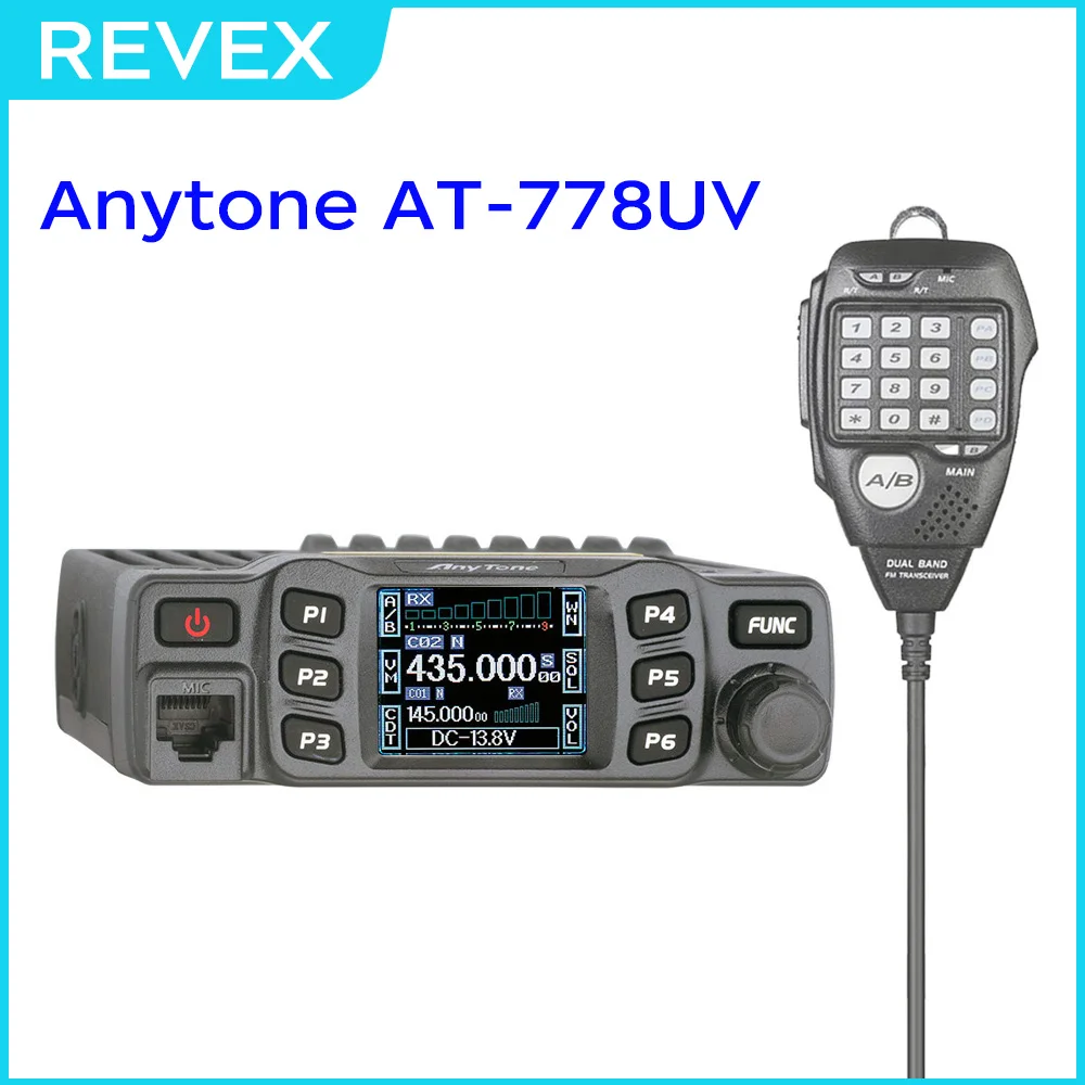 AnyTone AT-778UV Dual Band Transceiver Mini Mobile Radio Station VHF ...