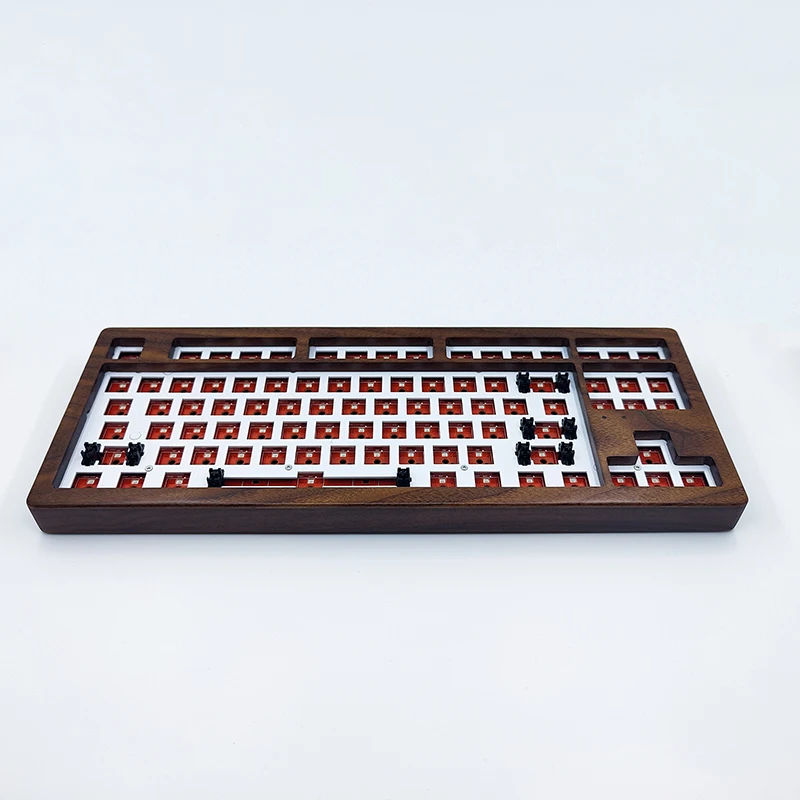 Kashcy Soild Wood Wired Tkl Mechanical Keyboard Kit Walnut Rosewood Hot ...