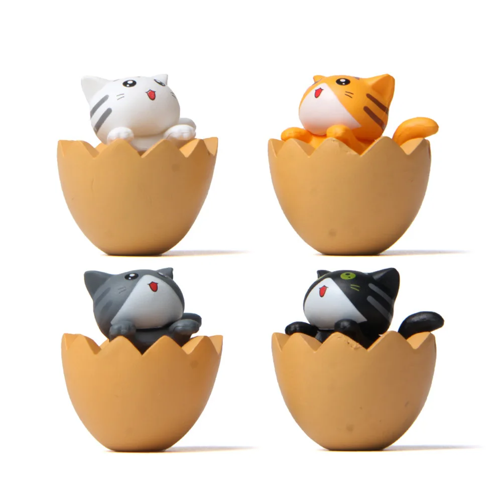 Kawaii-Open-Month-Cat-In-The-Eggshell-Figurines-Doll-House-Figure ...