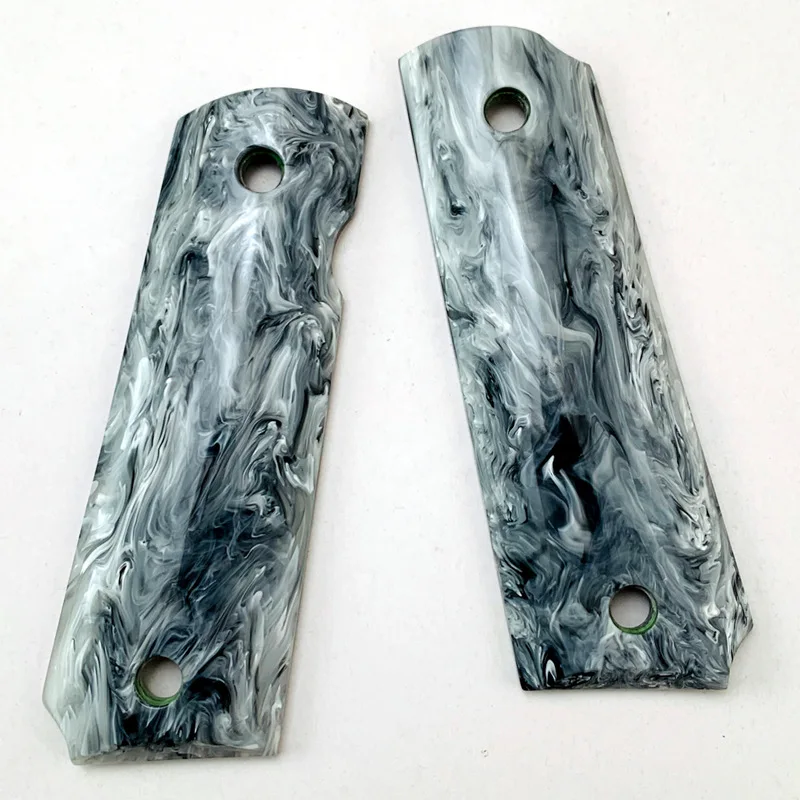 1 Pair Handle Patch Marble Texture Acrylic Grips Shank Patches Scales ...