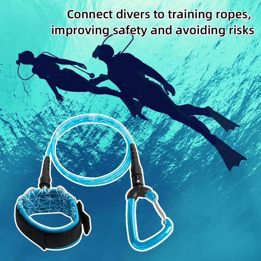 Boulk-Diving-Safety-Lanyard-Rope-Freediving-Leash-Cable-with-Wristband ...