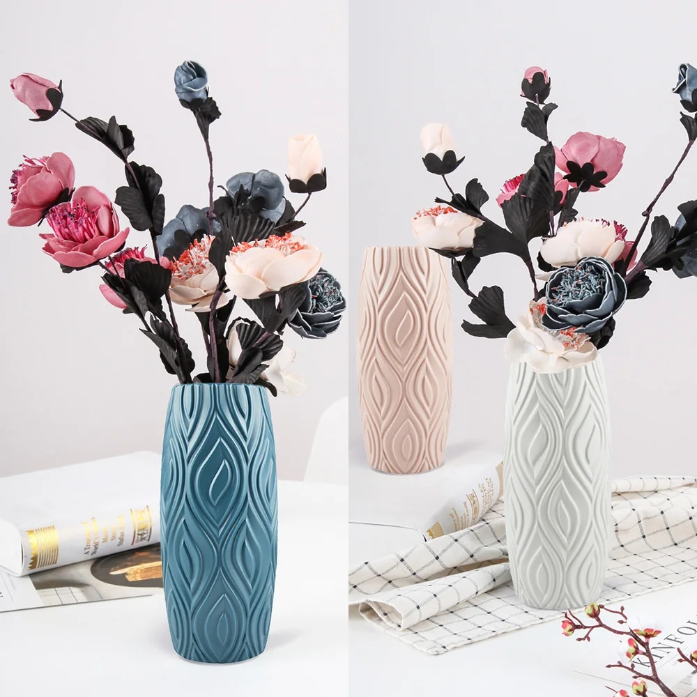 Shatterproof-Plastic-Vase-For-Home-Decor-Nordic-Flower-Pot-Home-Living ...