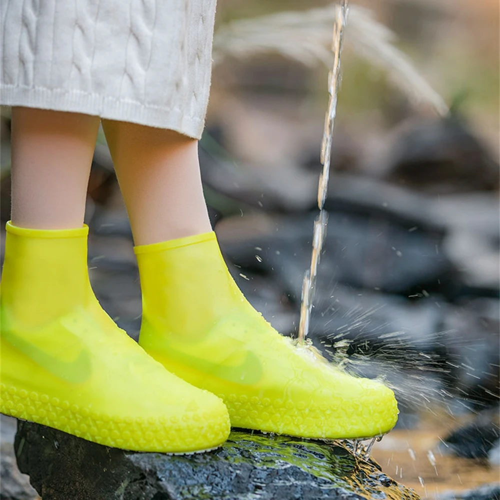 Botas de lluvia de silicona gruesa reutilizables, cubierta de botas ...