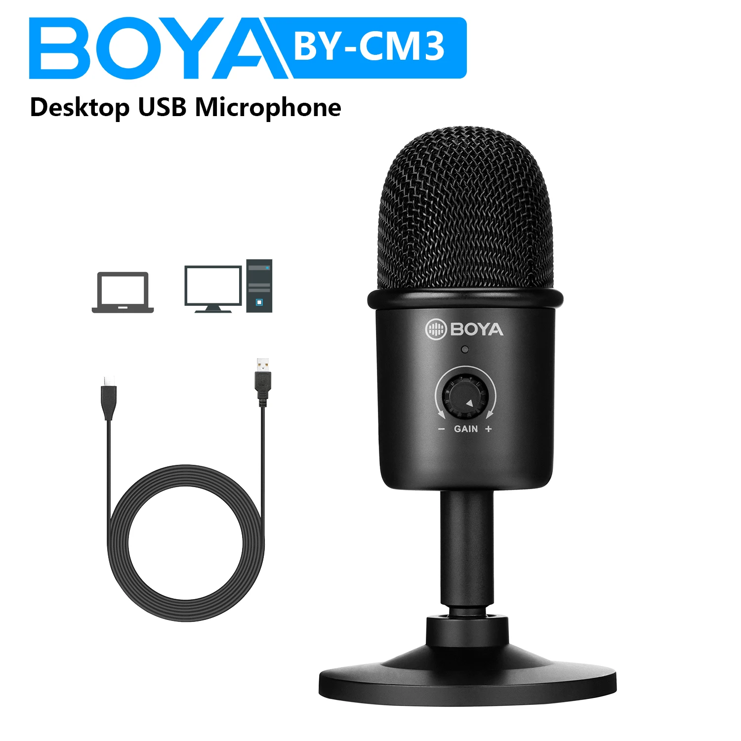 BOYA-BY-CM3-Desktop-USB-Microphone-for-PC-Gaming-Computer-Android-Mac ...