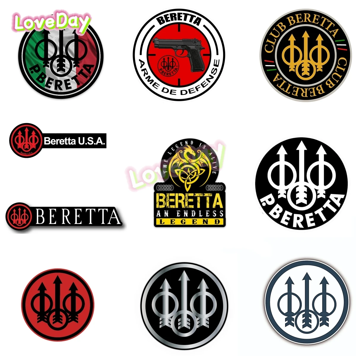 Beretta's Logo Die Cut Decal Sticker Club Wall Stickers Vinyl ...