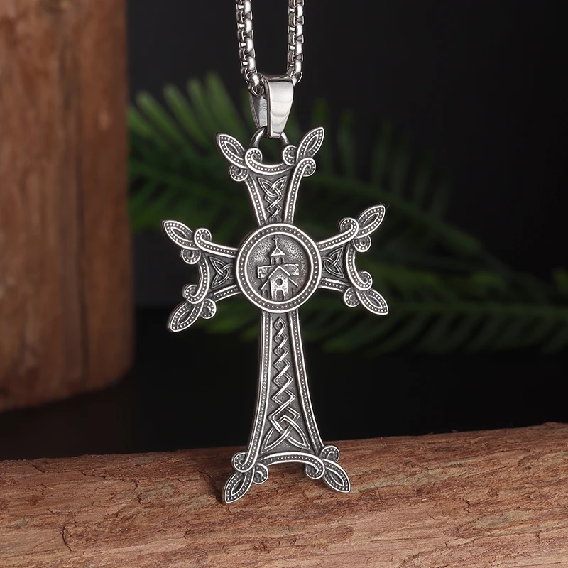 Stijlvolle-Valknut-Celtic-Cross-Hanger-Ketting-Armenian-Cross-Of ...