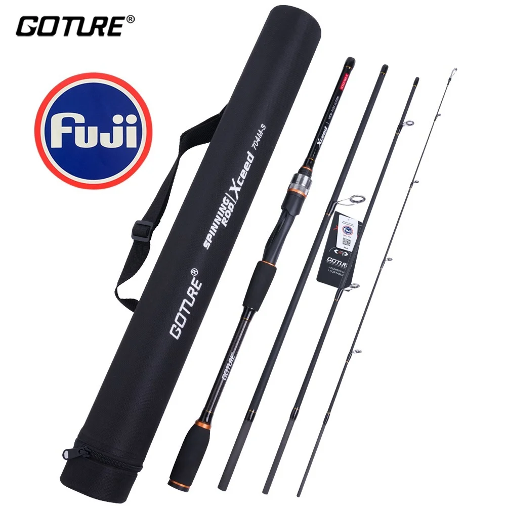 Goture Xceed II 4 Sections Fishing Rod Spinning Casting ALL FUJI Ring1 ...