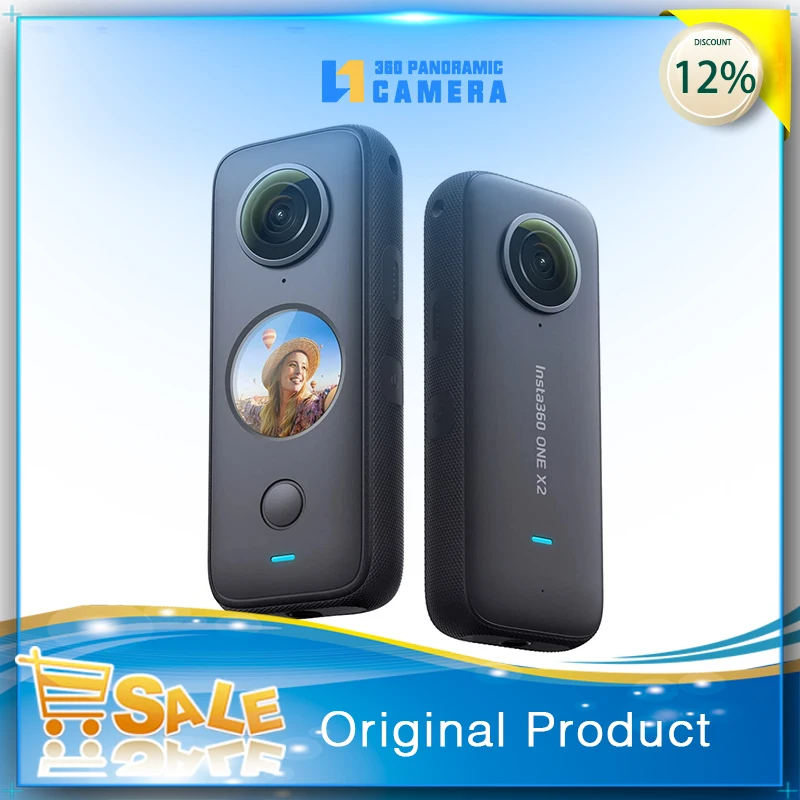 Insta360 Cámara de operación ONE X2 impermeable, cámara de movimiento profesional extrema 4mgo ...