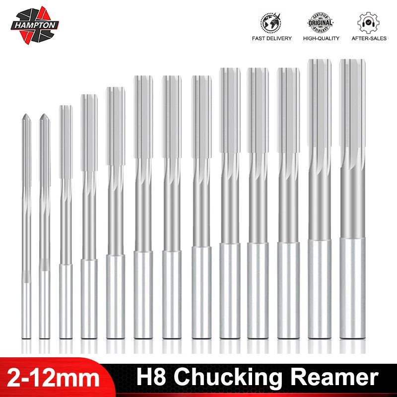 HAMPTON-HSS-Machine-Reamer-H8-1-0-12mm-Chucking-Reamer-Sraight-Flute ...