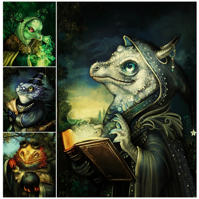 Wizard And Dragon Art