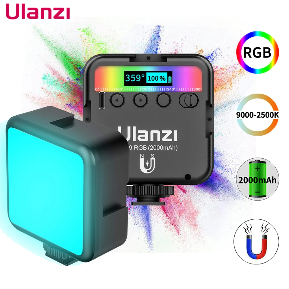 Ulanzi VL49 RGB LED Video Light 2000mAh Rechargable Lamp Magnetic ...